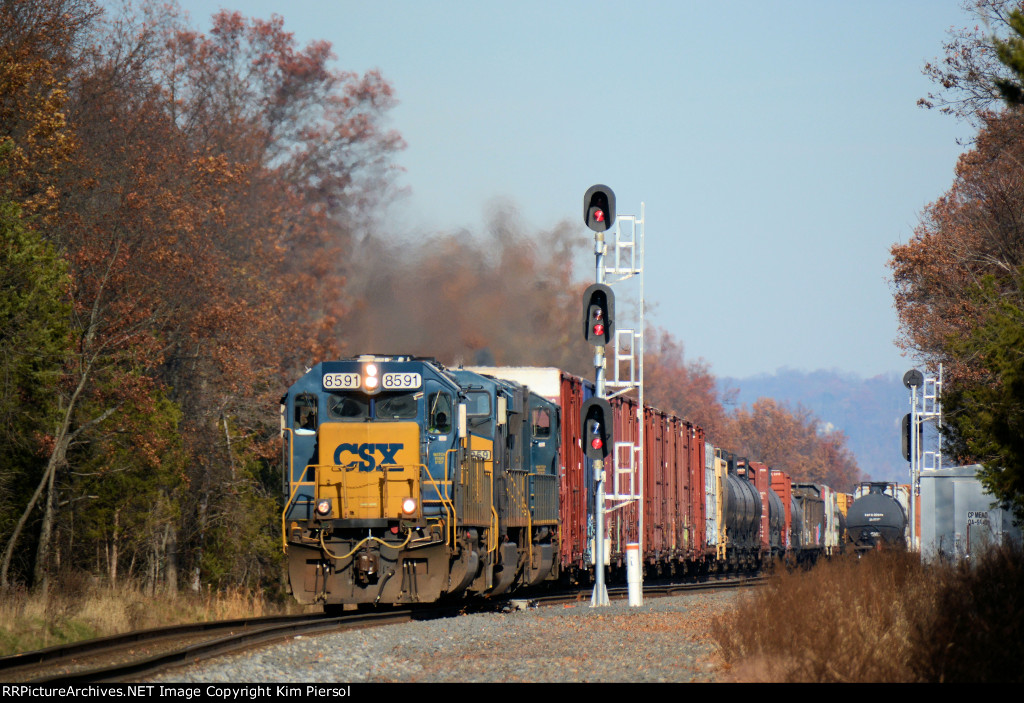 CSX 8591 X641 Buffalo Snow Reroute Train